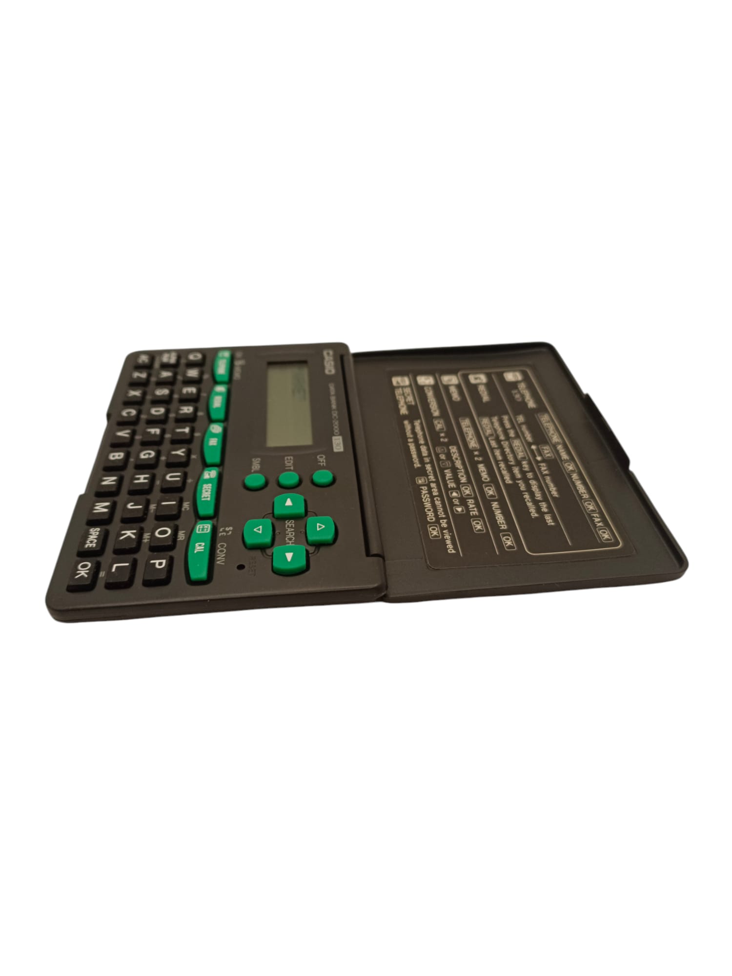 CALCULADORA CASIO DC-2000-S 130 TEL Y FAX ORGANIZADOR DIGITAL PORTÁTIL DE COLECCIÓN | Real Cash