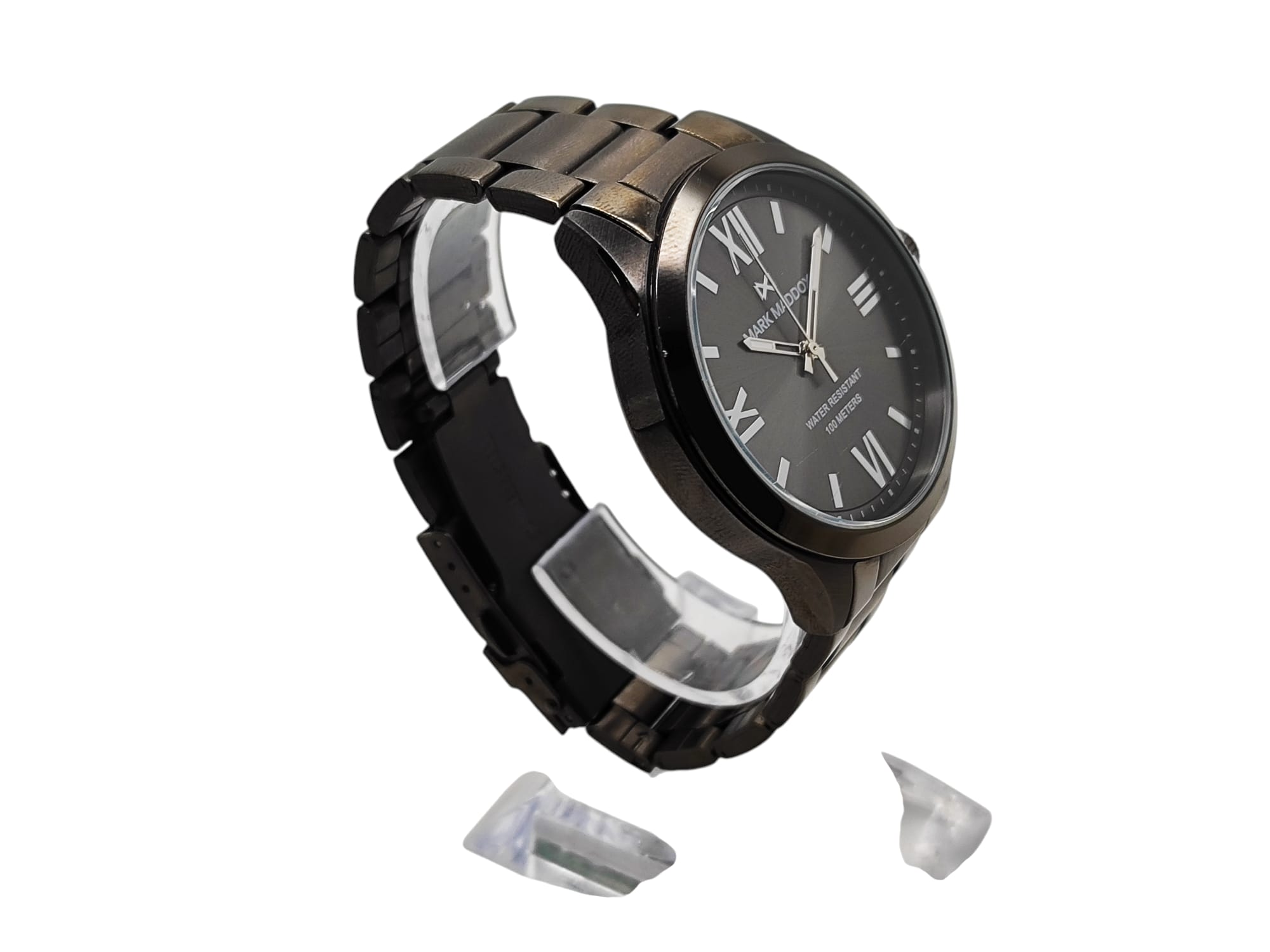 RELOJ MARK MADDOX HM1007 ACERO NEGRO ESFERA GRIS | Real Cash